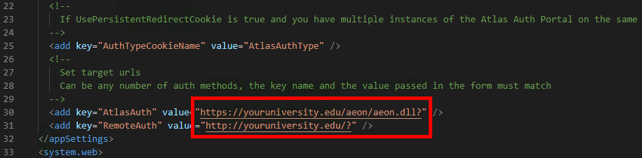 Atlas Auth Portal 1.3.x Release Configuration | Atlas Systems Documentation