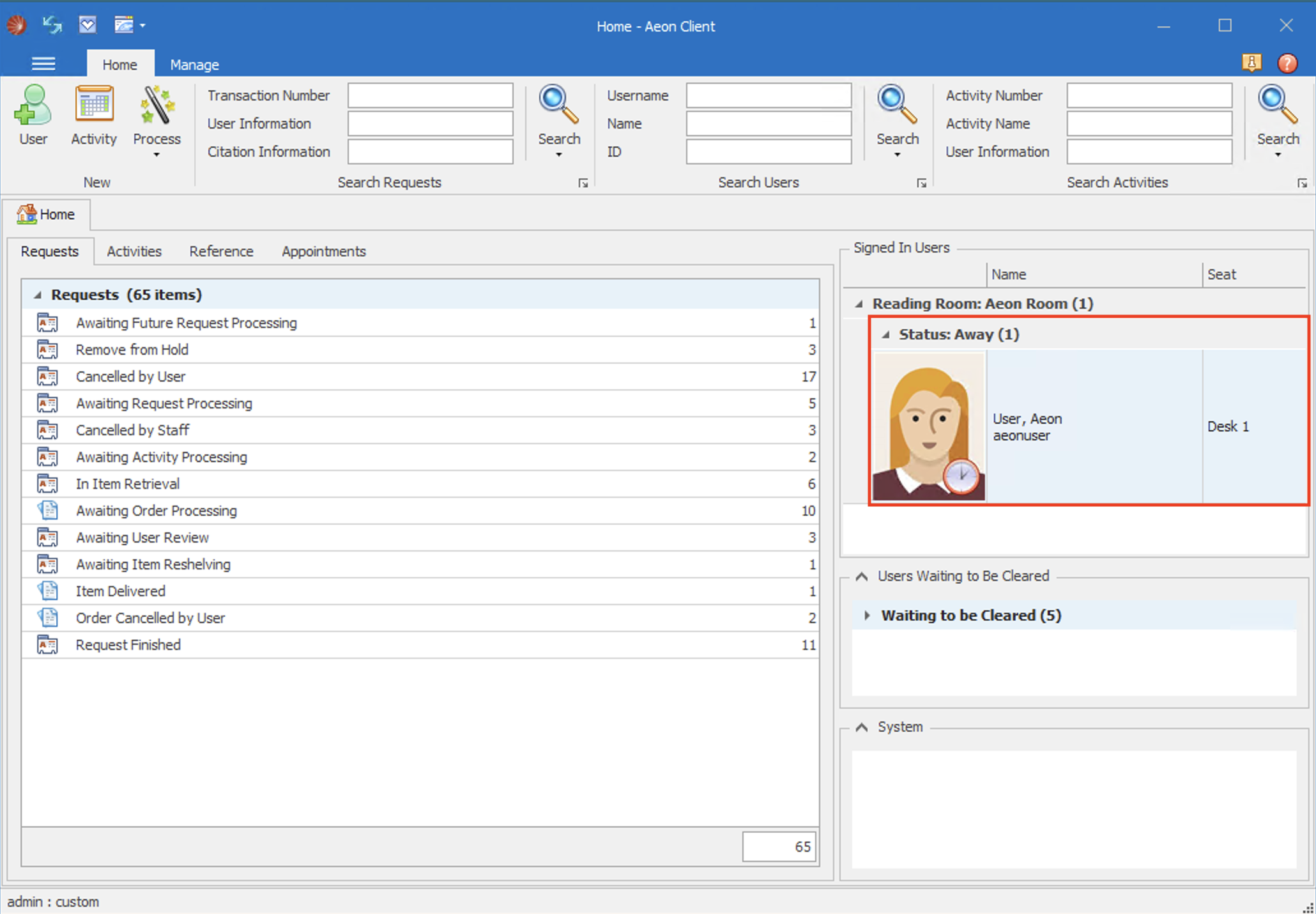 Marking Users as Away | Atlas Systems Documentation